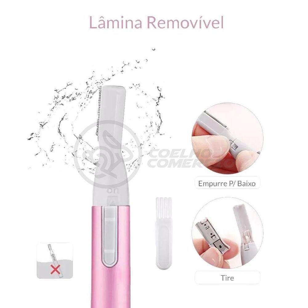 Mini Aparador Depilador Elétrico Remover Pelos Lmf-1102 Rosa ...
