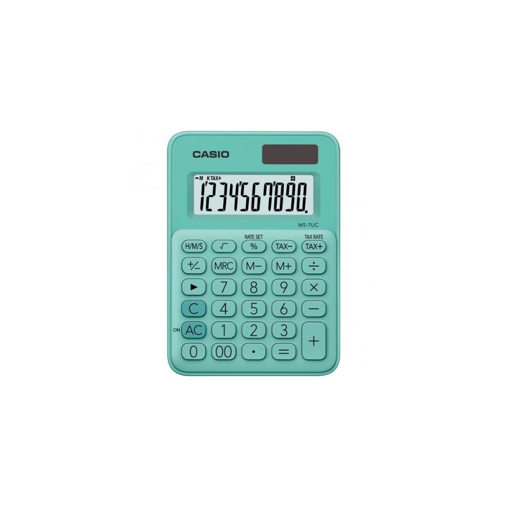 Calculadora de Mesa 10 Dígitos Verde - Ms-7uc-gn-w-dc | MadeiraMadeira