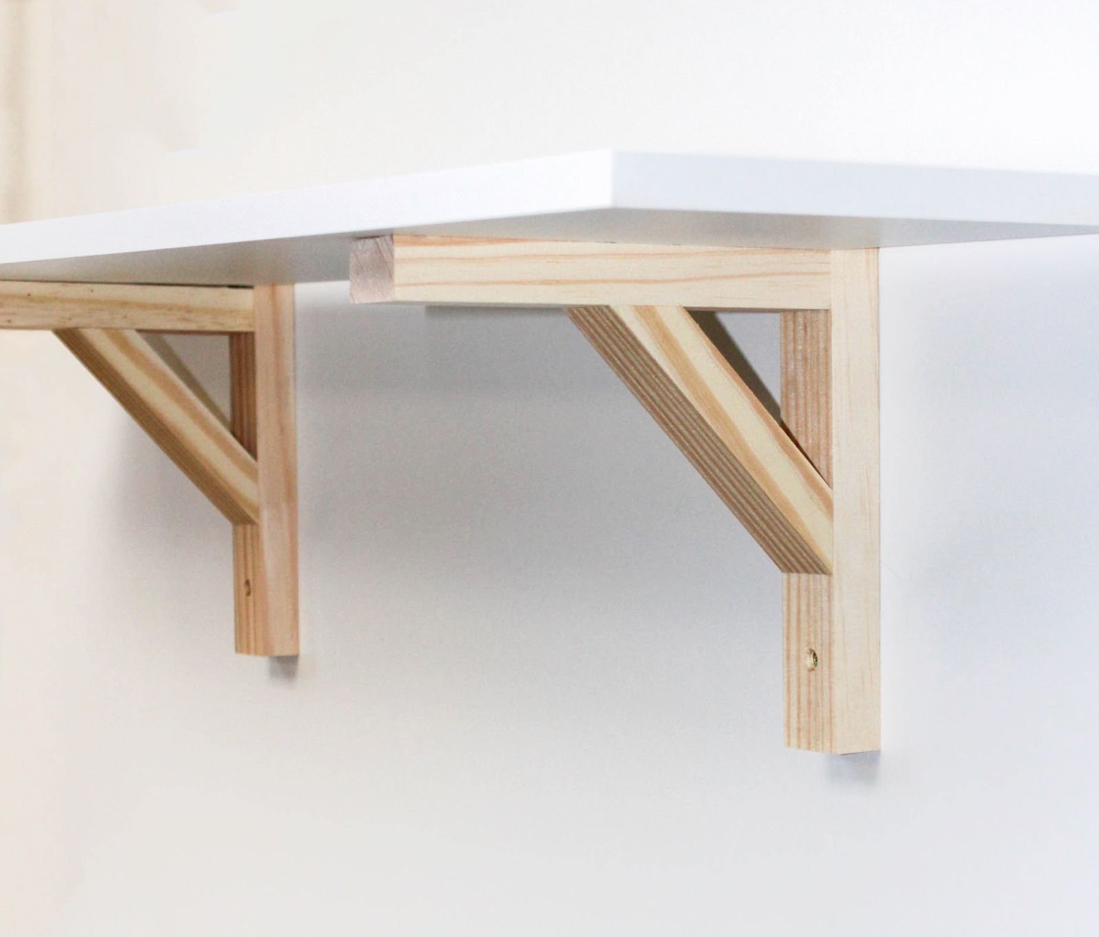 Prateleira Mdf com Mão Francesa Madeira Natural Melissa - 50 Cm X 20 Cm ...