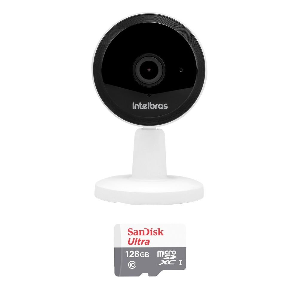 Câmera Wi-fi IMX1 Intelbras HD 720p + Micro SD 128GB Ultra iMX1 + 128gb ...