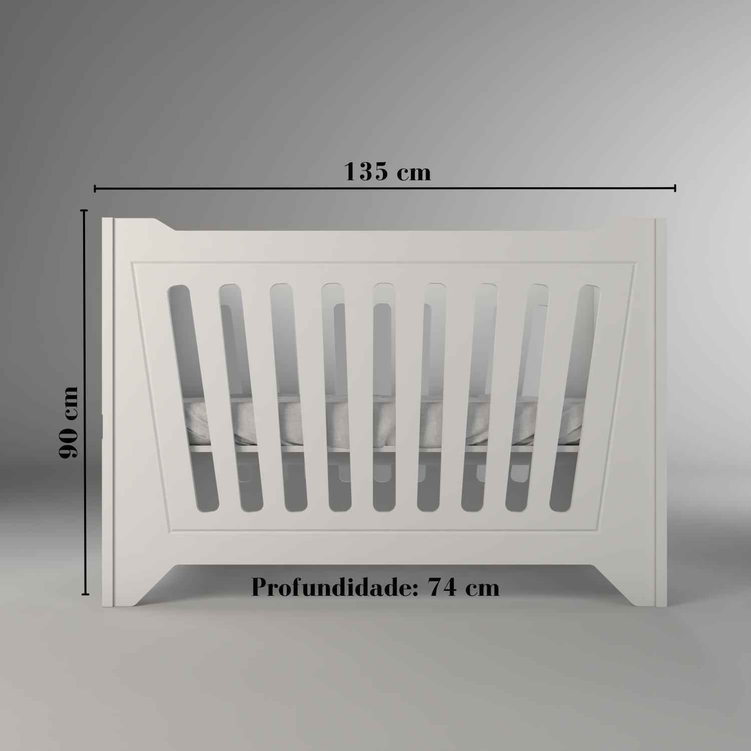 Berço 2 em 1 Mini Cama em MDF Nest Espresso Móveis | MadeiraMadeira
