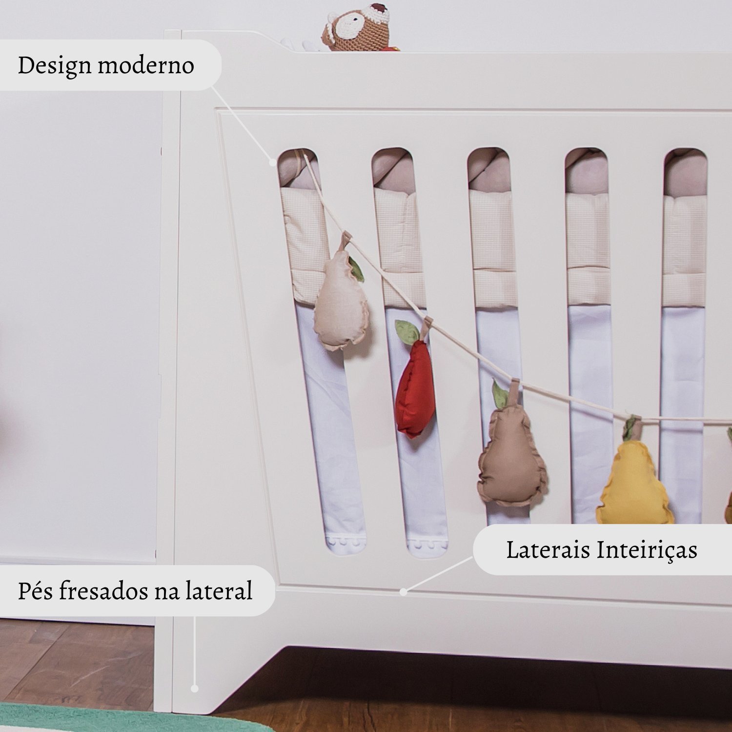 Berço 2 em 1 Mini Cama em MDF Nest Espresso Móveis | MadeiraMadeira