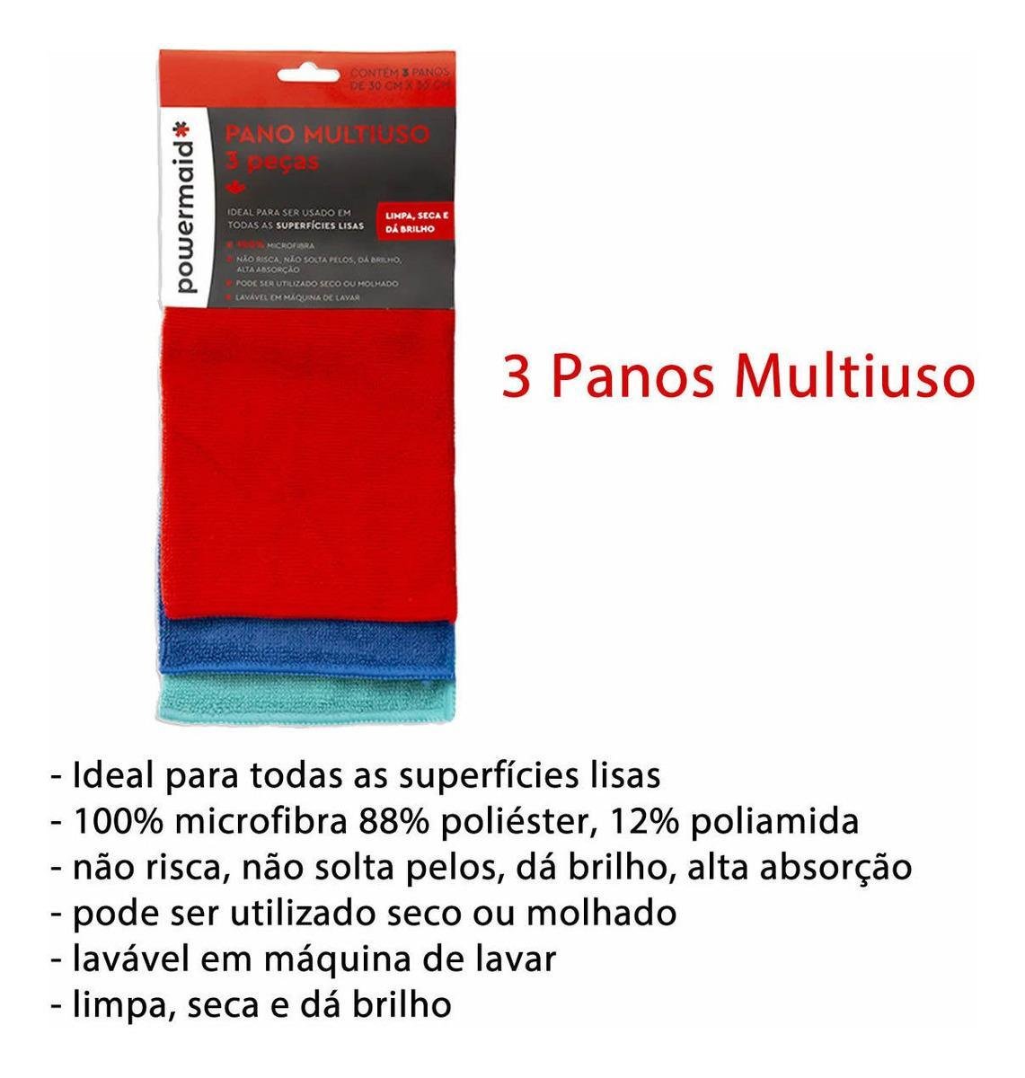 Panos para Limpeza Chão com Furo e 5 Panos Multiuso | MadeiraMadeira