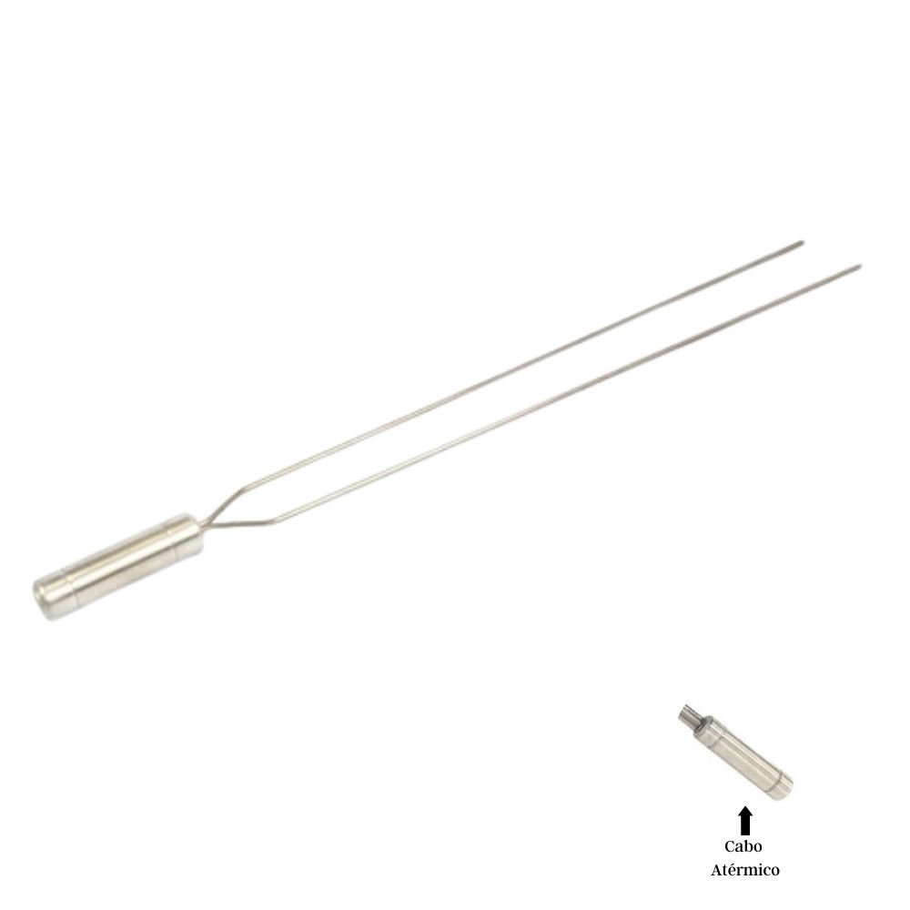 Kit 5 Espeto Inox 40cm Cabo Revestido Alumínio Churrasco | MadeiraMadeira