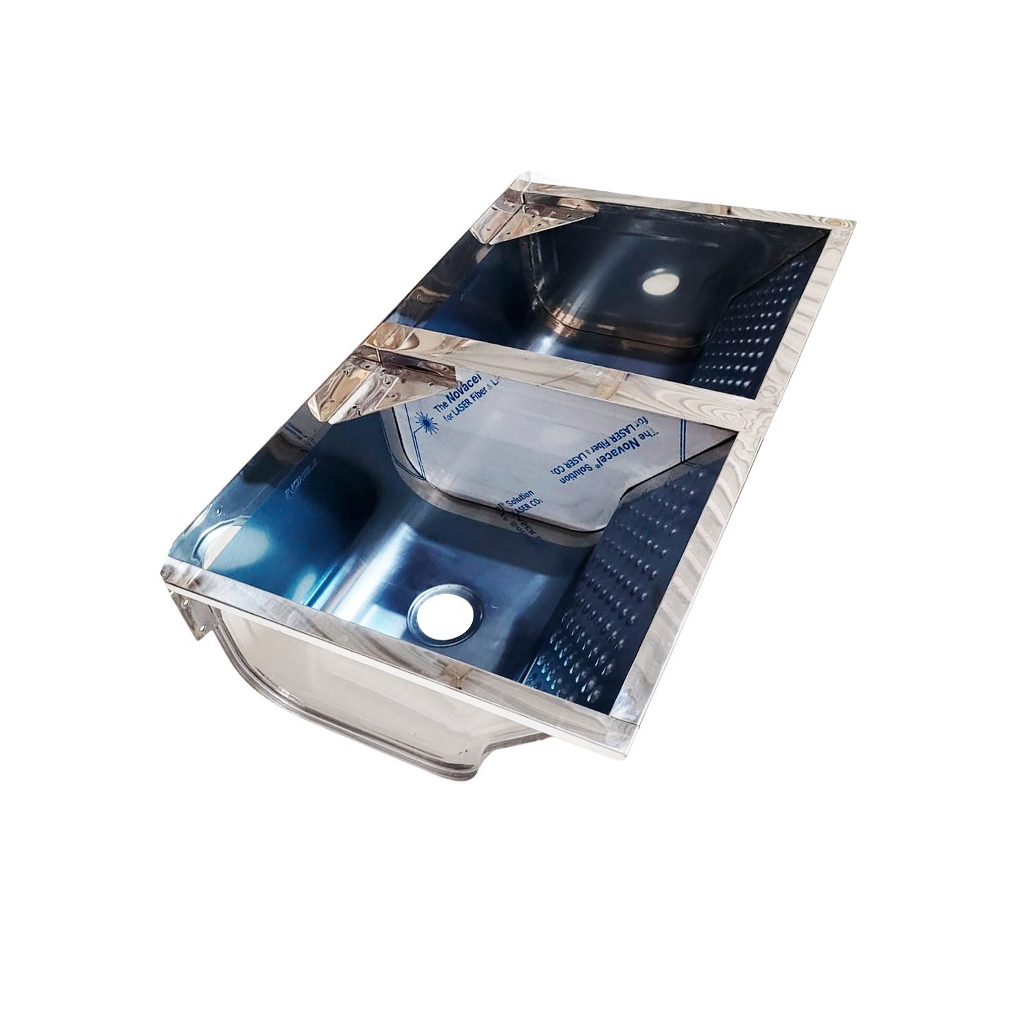 Tanque Inox Duplo 60L de Parede Para Lavanderia Kit Completo ...