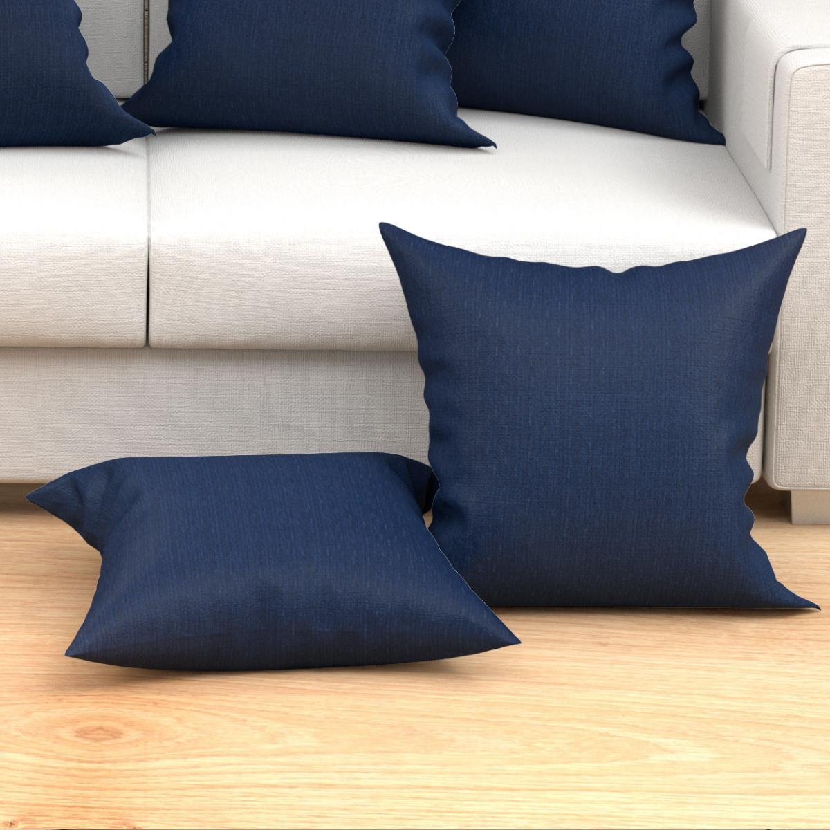 Kit Almofada Grande Azul Lisa 60cm x 60cm 4 Unidades com Refil de ...