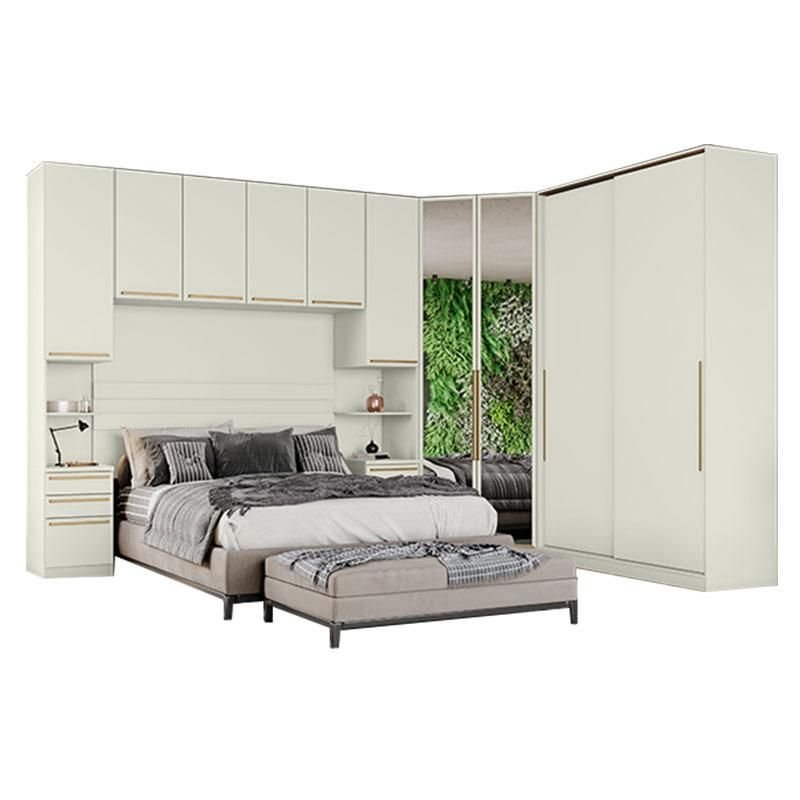 Quarto Modulado Casal Ambiente 5 New Predileto 5 Peças Areia - Henn ...