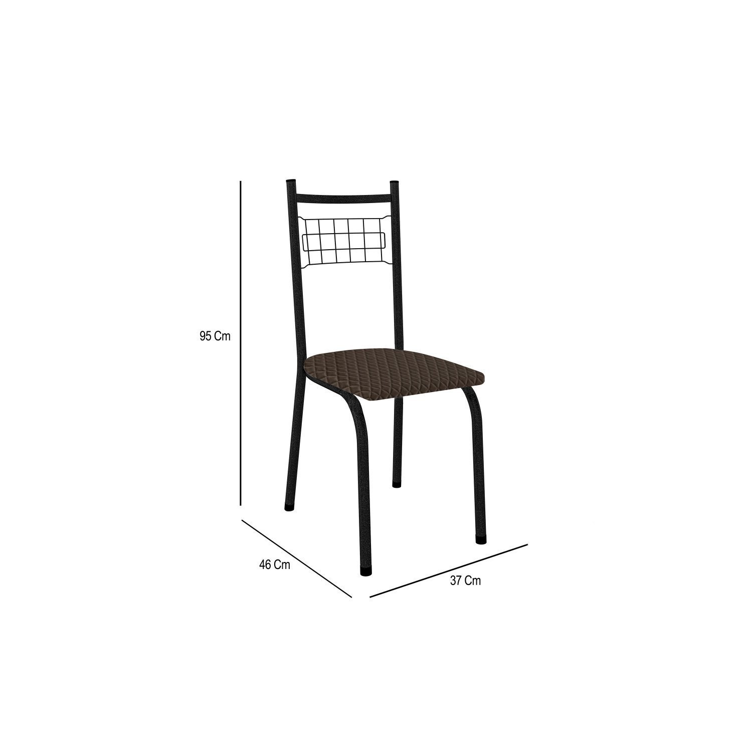 Conjunto Sala de Jantar Tubular Mesa Brasilia com 6 Cadeiras New Lisboa ...