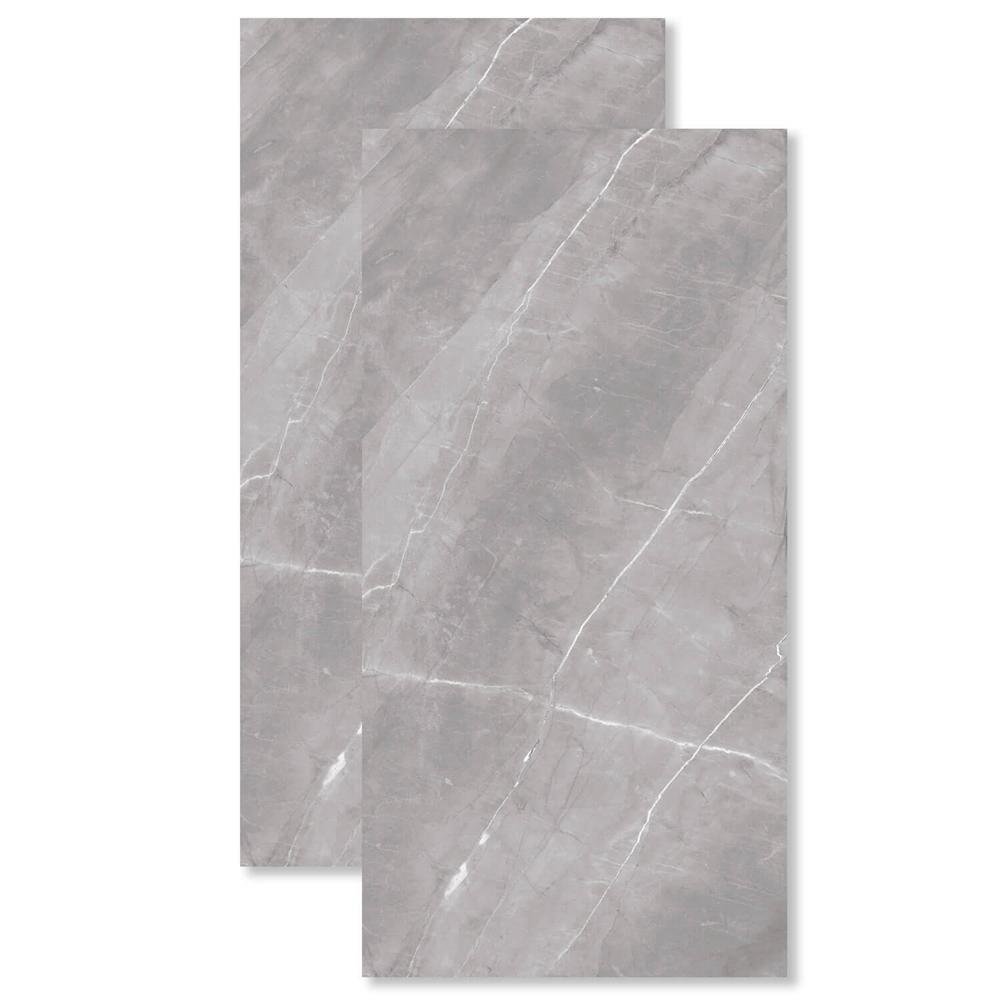 Porcelanato Esmaltado Polido Borda Reta Marmo Gris 120X240Cm ...