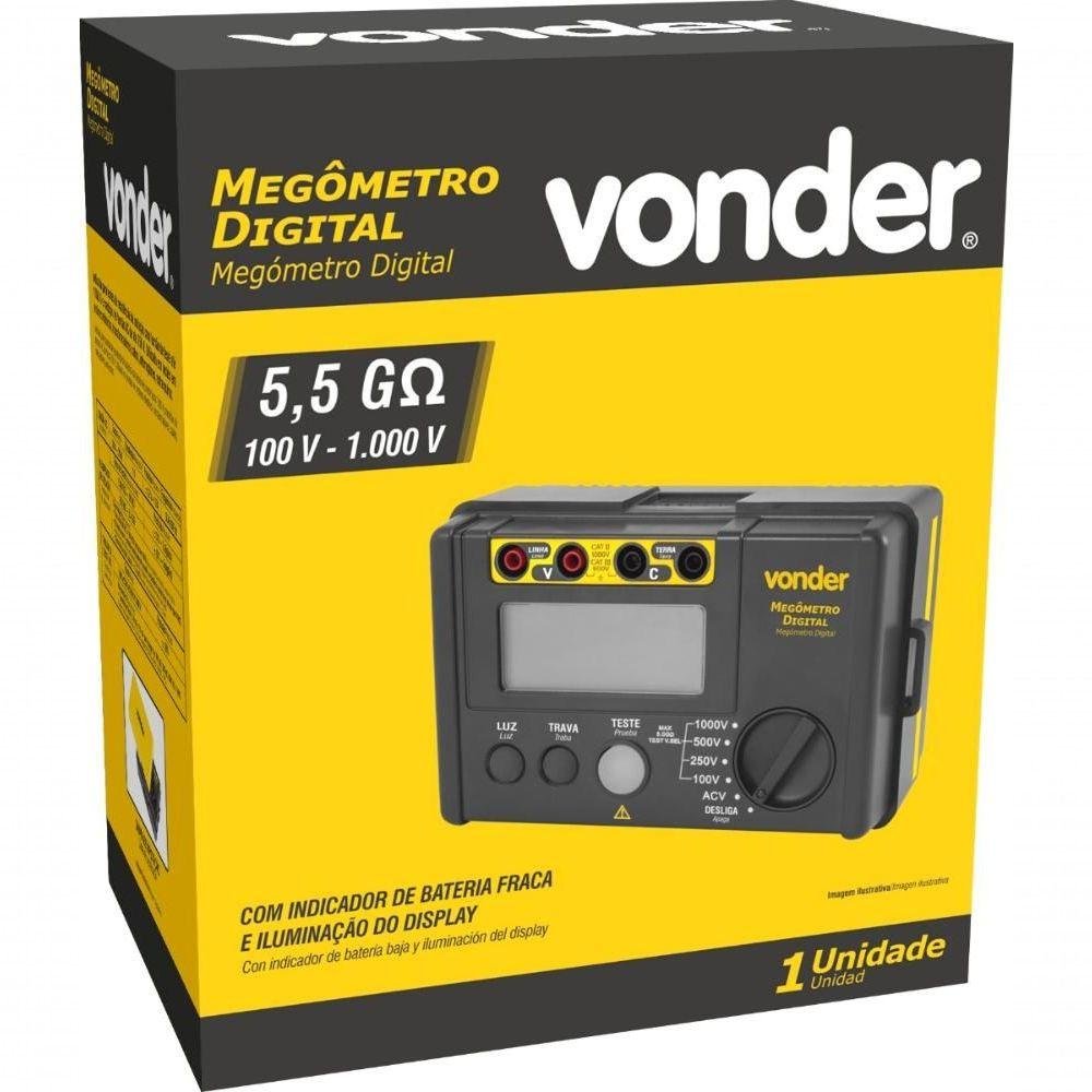 Megometro Digital 5.5gh 100-1000v Vonder | MadeiraMadeira