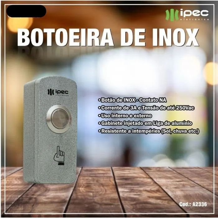Botoeira de Inox Prata Ipec | MadeiraMadeira