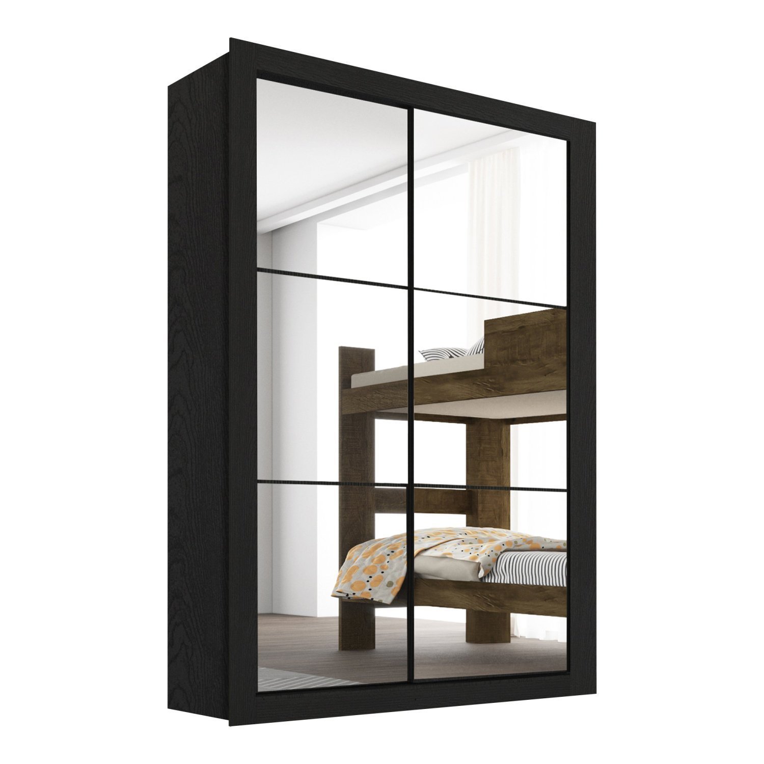 Guarda Roupa Espelhado 2 Portas 2 Gavetas Costa Rica Sallêto Móveis ...