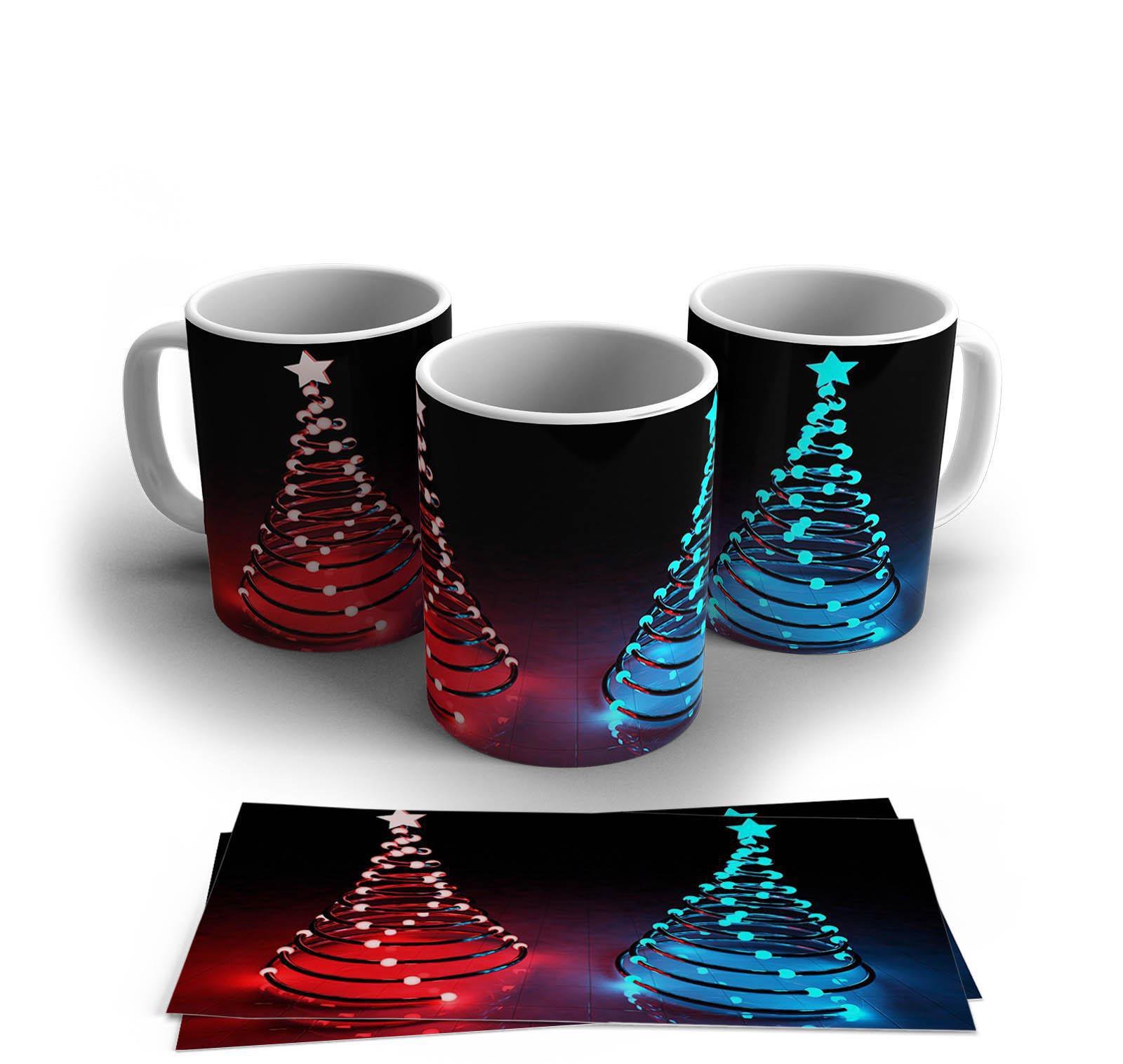 Caneca Personalizada De Natal Com Árvores Natalinas - 4916 | MadeiraMadeira