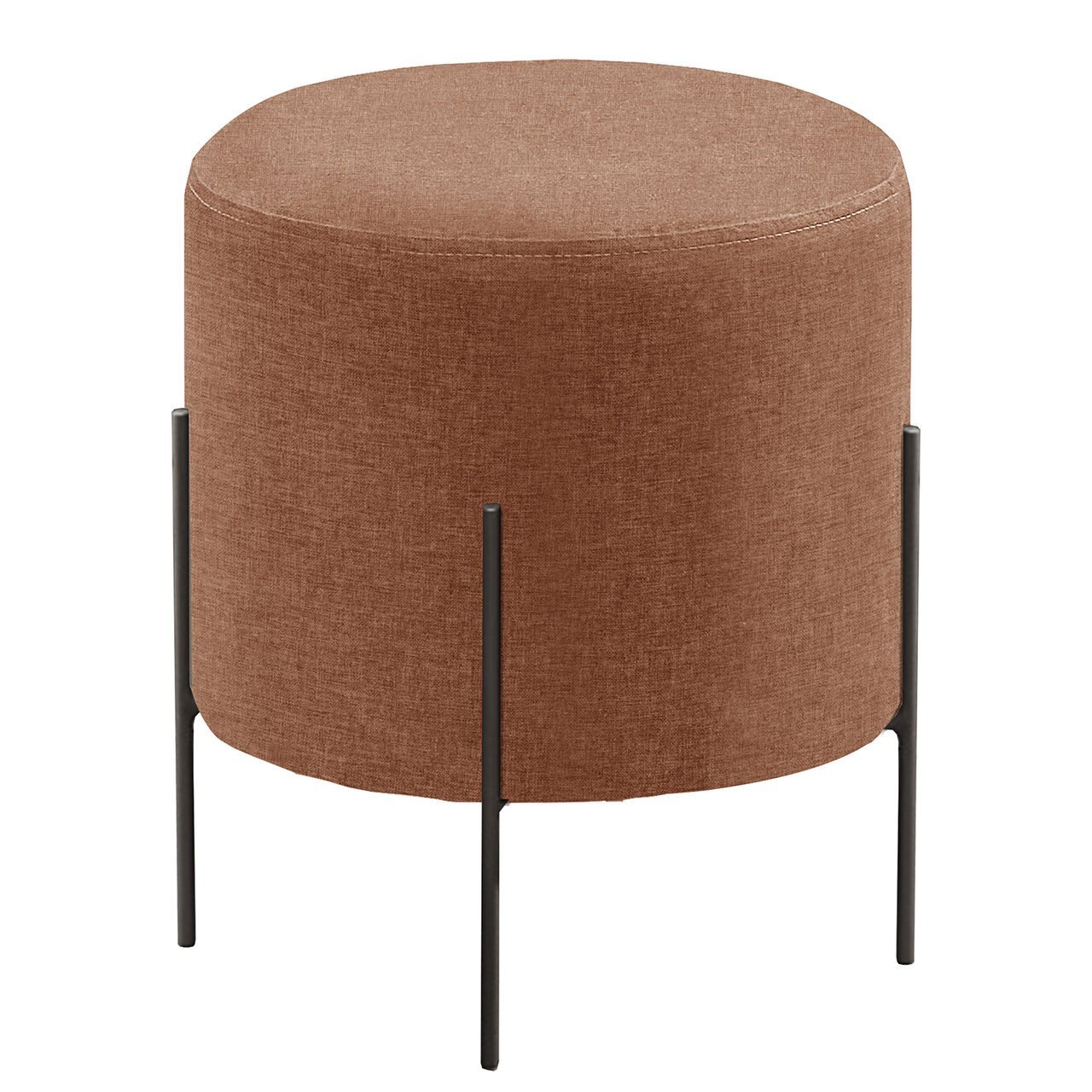 Puff Lino Marrom | MadeiraMadeira