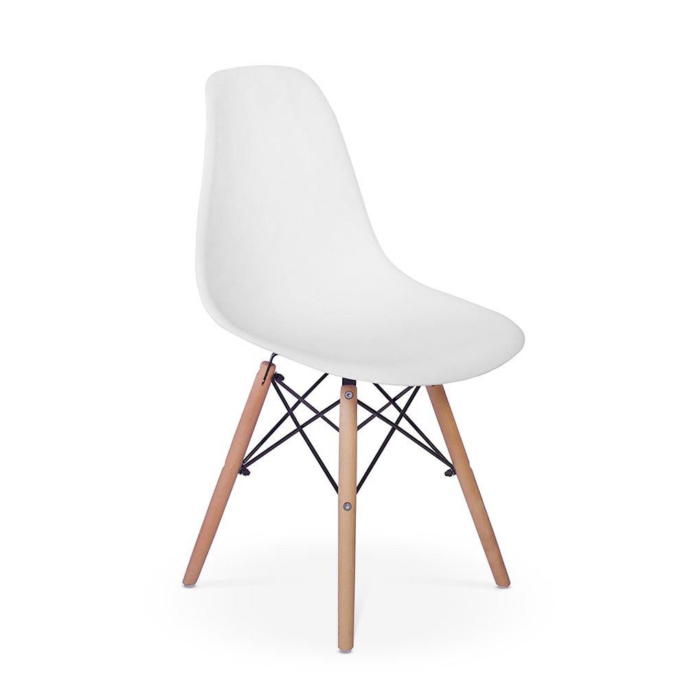 Kit 4 Cadeiras Charles Eames Eiffel Dkr Wood Design Branca | MadeiraMadeira