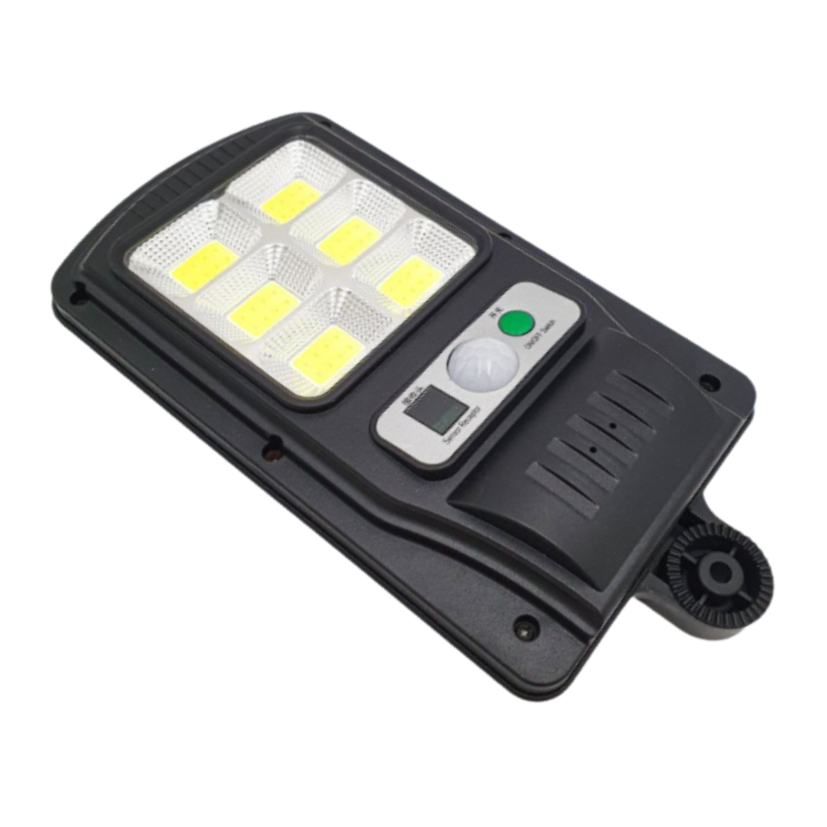 2 Luminárias Refletor Solar Cob Led Para Poste E Parede Com Sensor De ...