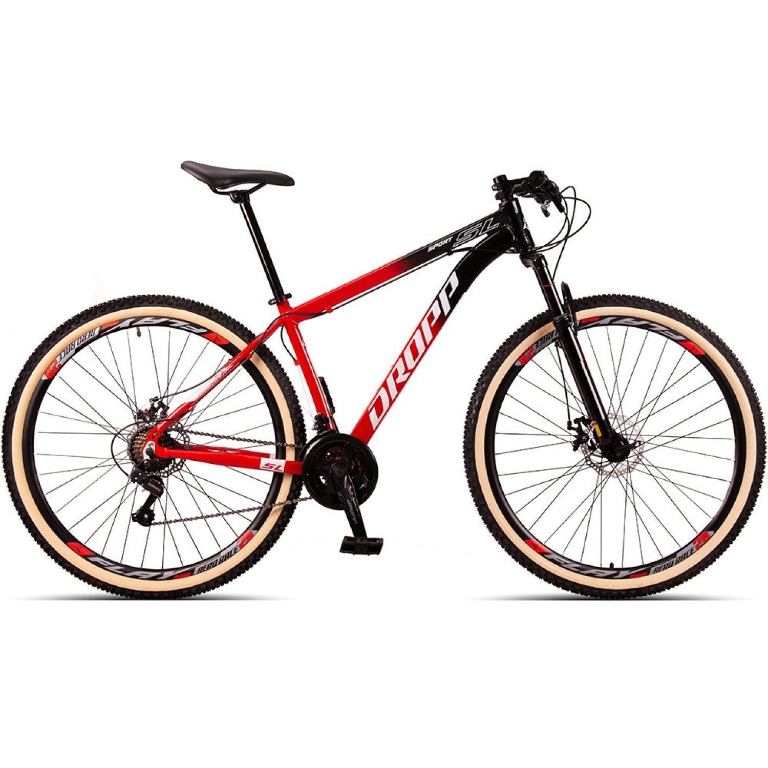 Bicicleta Aro 29 SL Sport 21V Câmbios Shimano Freio a Disco e Suspensão Dropp | MadeiraMadeira