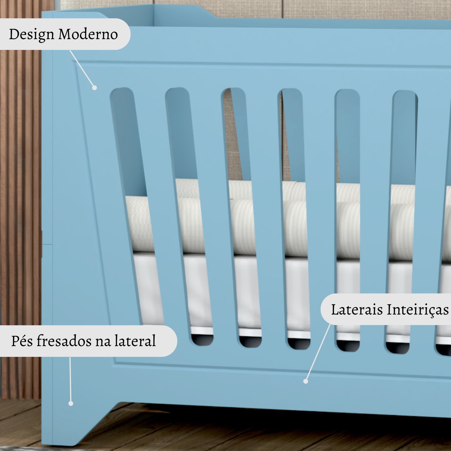 Berço 2 em 1 Mini Cama em MDF Nest Espresso Móveis | MadeiraMadeira