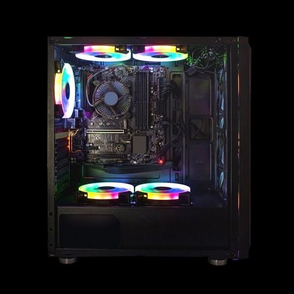 Gabinete Gamer Sate 8 Coolers Fans Rgb Preto com Lateral em Acrílico ...