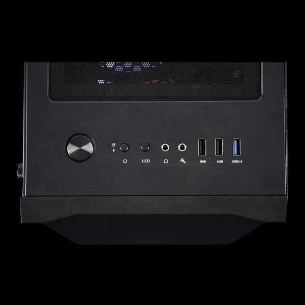 Gabinete Gamer Sate 8 Coolers Fans Rgb Preto com Lateral em Acrílico K381 | MadeiraMadeira