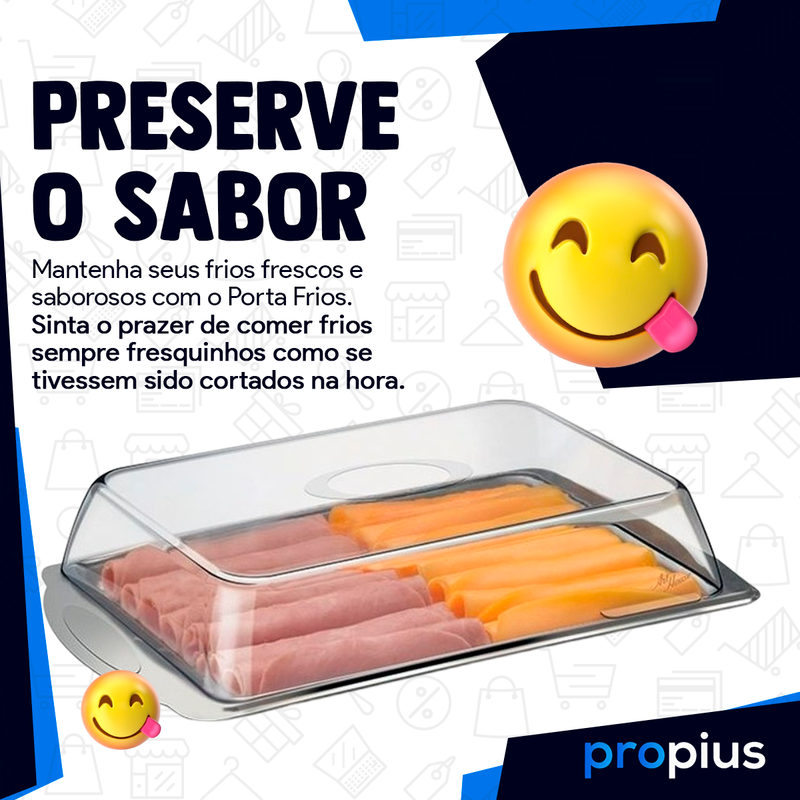 Porta Frios Duplo Presunto Queijo Mortadela Aço Inox Congelado ...