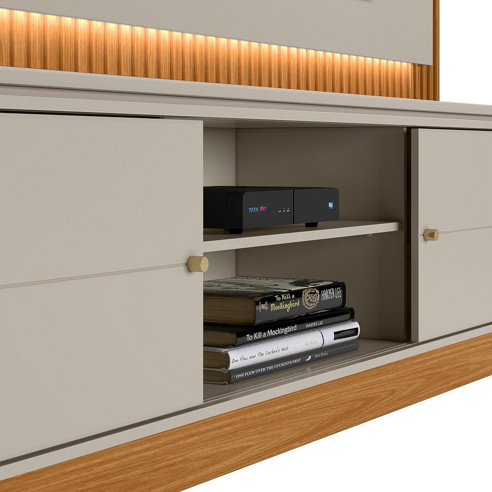 Home Guararapes para TV 75'' com Led Nature/Off White - Linea ...