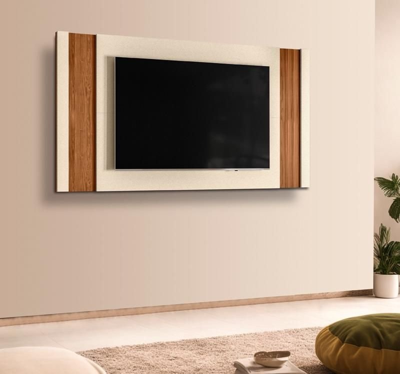 Painel para Tv Extensivo Real Perola Metalizado/cinamomo Mel ...