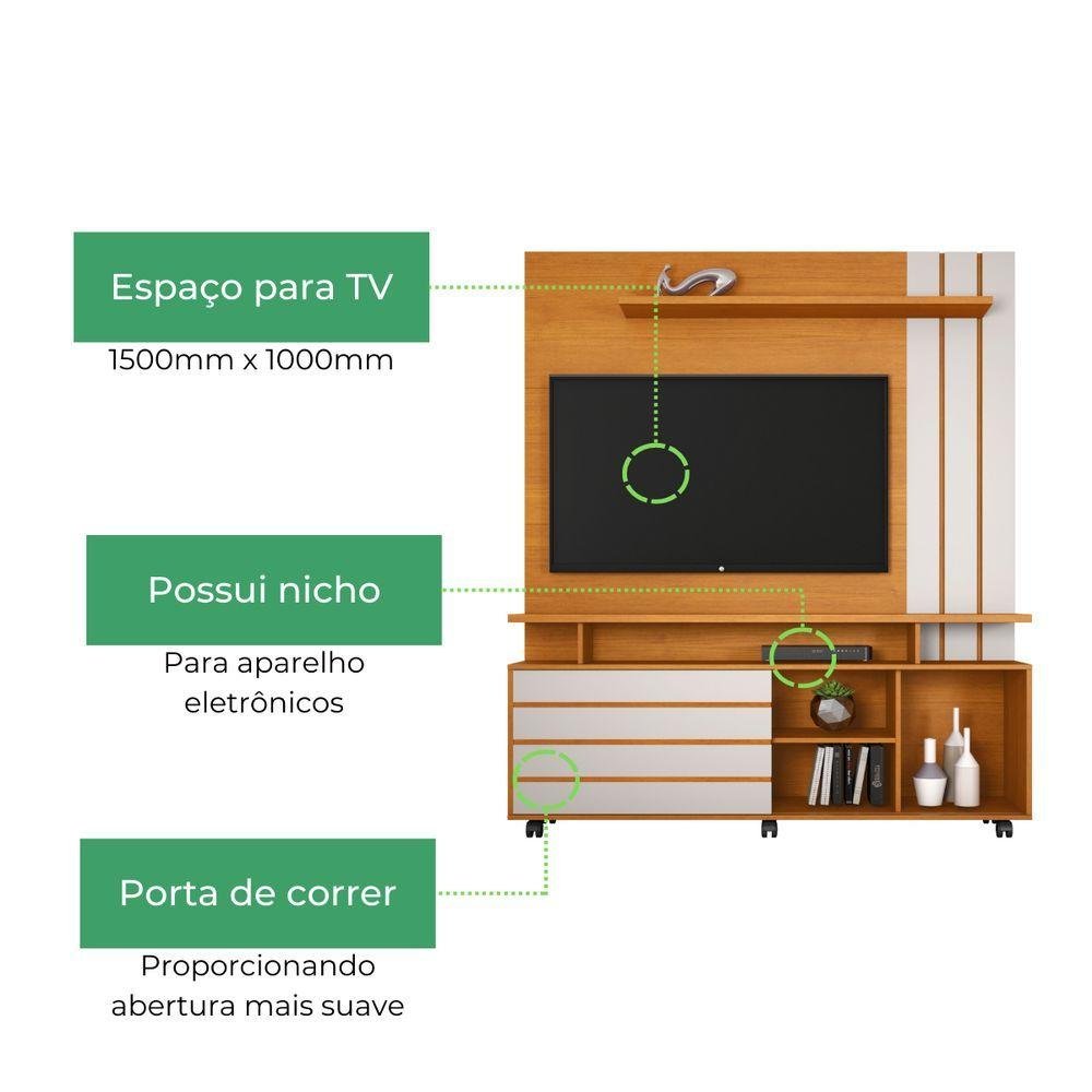 Estante Home para Tv até 65'' Serrano Jcm Cinamomo-off White ...