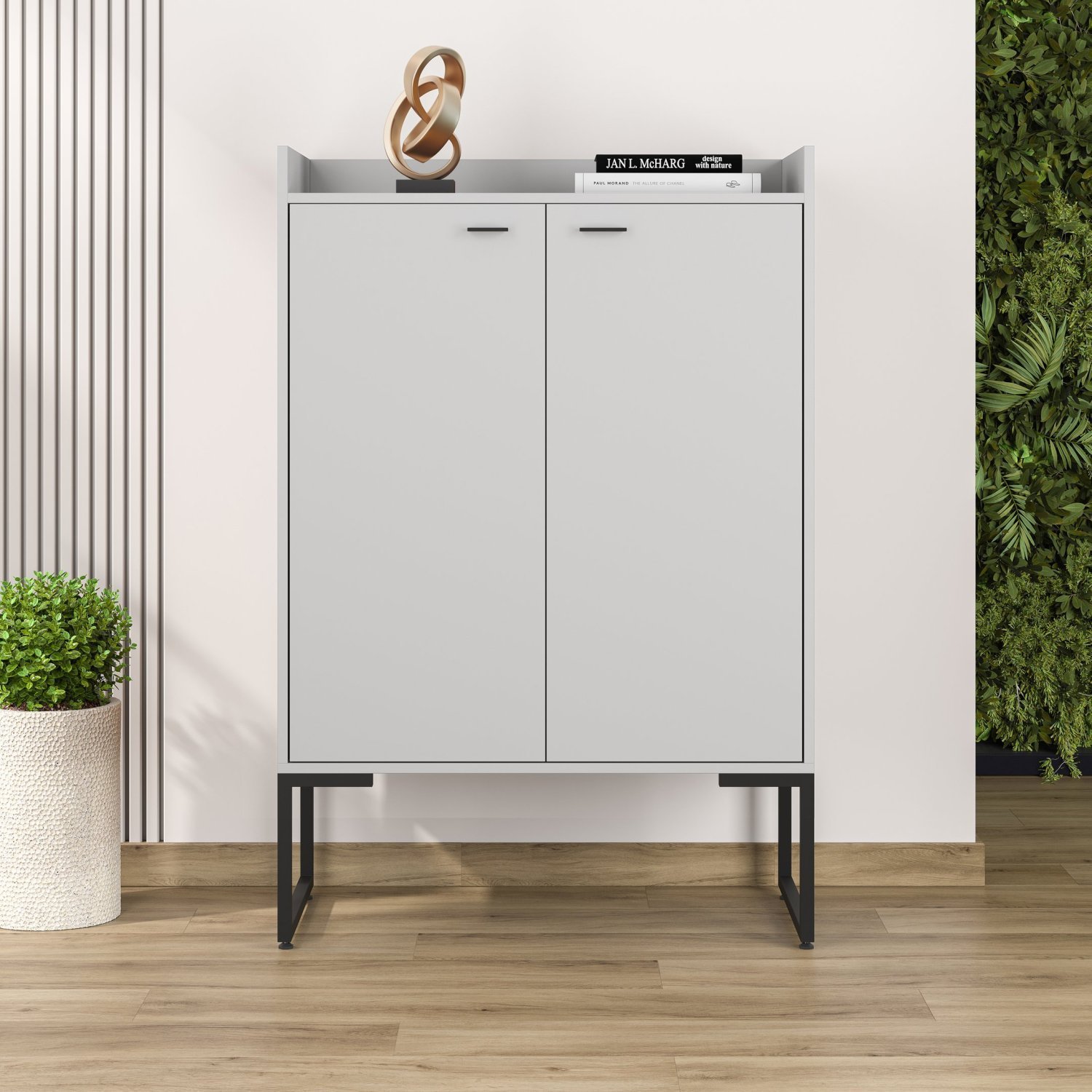 Armário Para Escritório Alto Industrial 2 Portas Iron Espresso Móveis ...