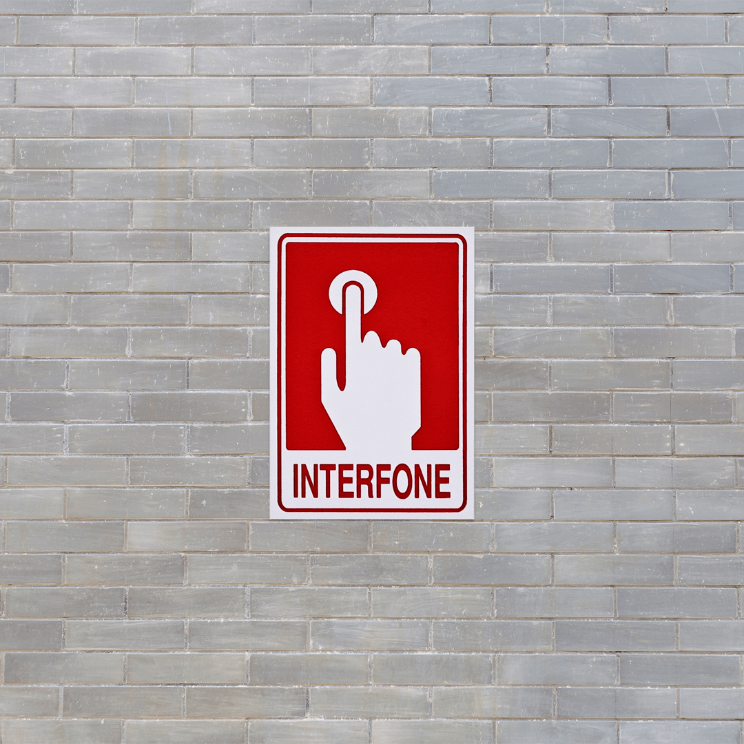 Combo 10 Placas De Sinalização Interfone 10x15 Acesso - S-235/4 F9e ...