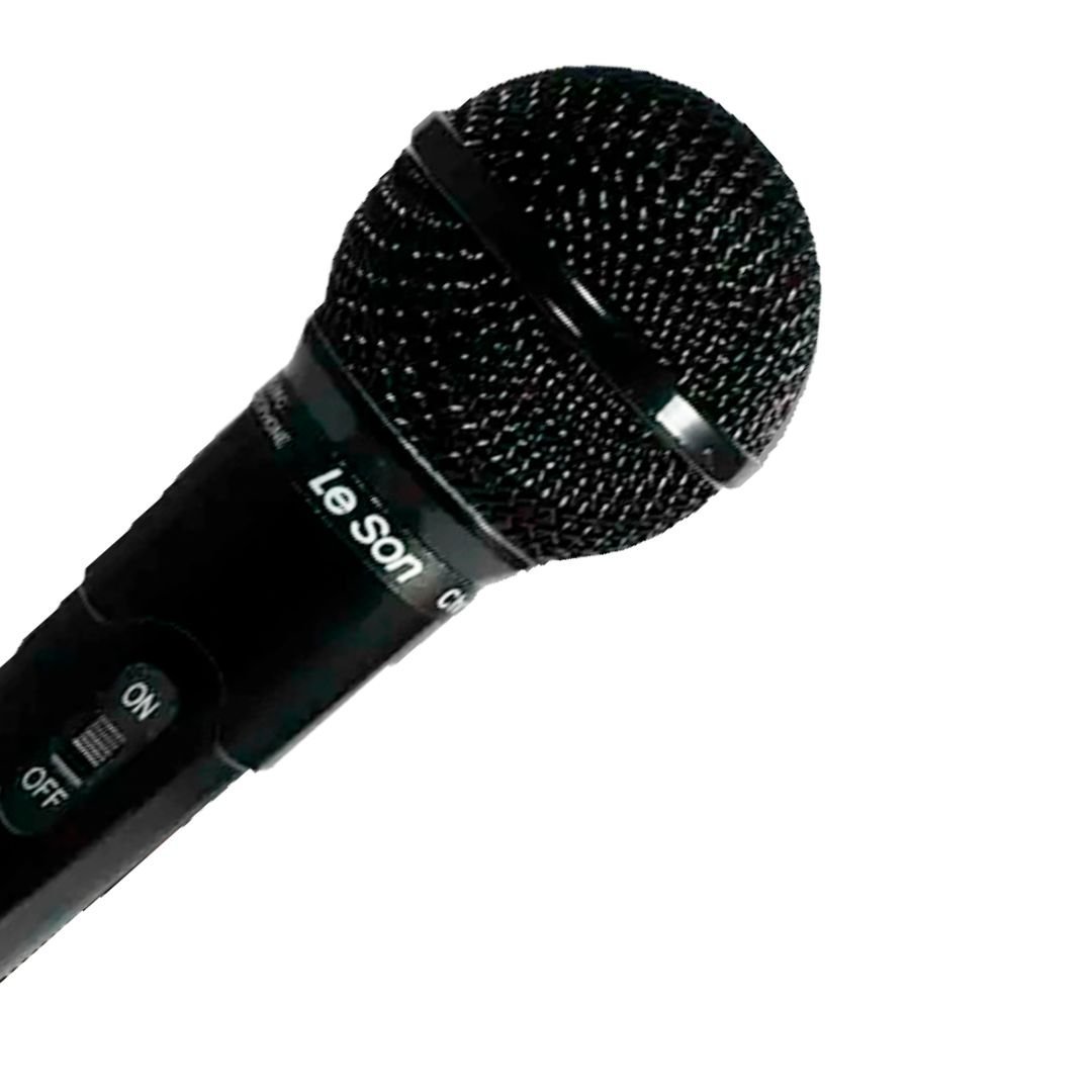 Microfone Leson Mc-200 Dinamico Profissional Novo Preto Brilhante Le ...