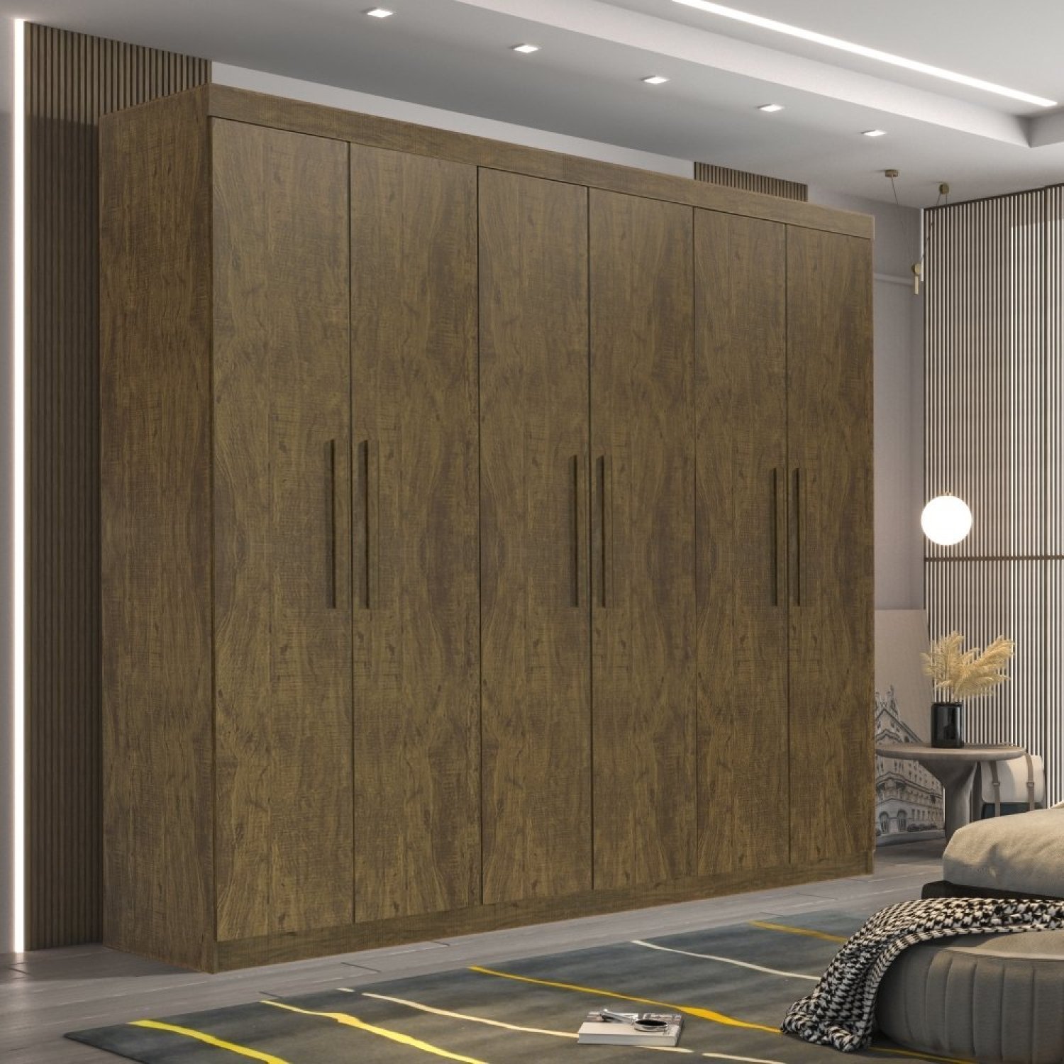 Guarda Roupa Casal MDF 6 Portas 4 Gavetas Ipanema | MadeiraMadeira