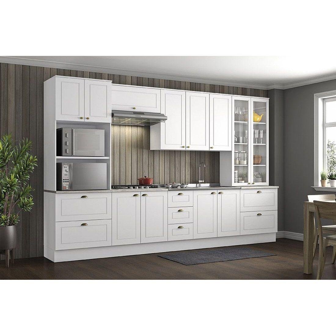 Cozinha Modulada Henn Americana C/8 Peças Cz118 Branco | MadeiraMadeira