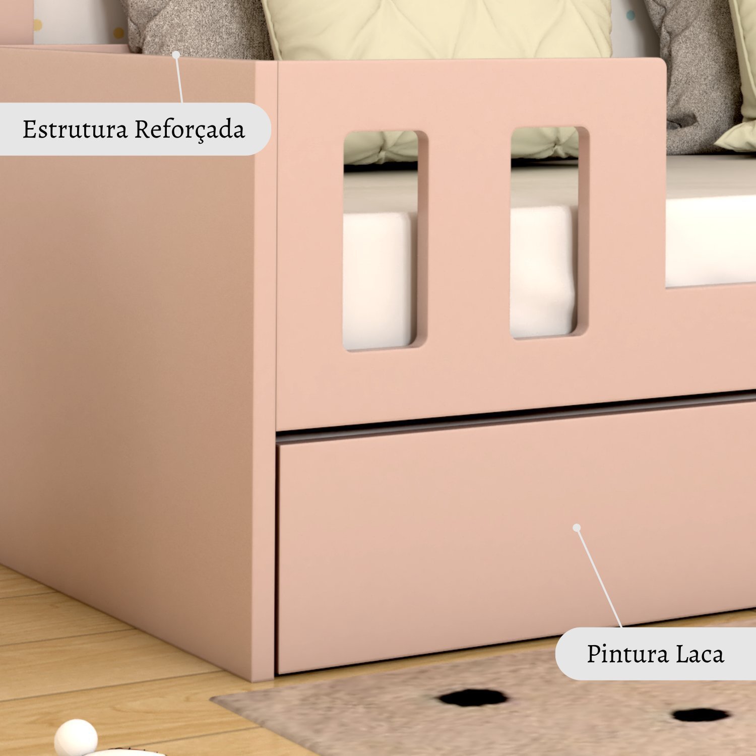 Bicama Infantil com Estrado Fixo Play | MadeiraMadeira