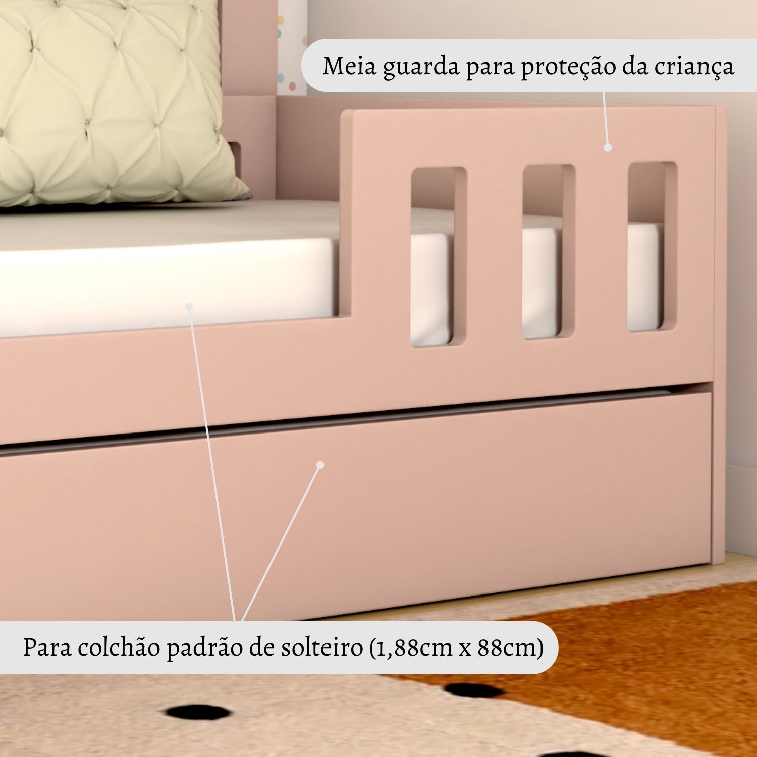 Bicama Infantil com Estrado Fixo Play | MadeiraMadeira