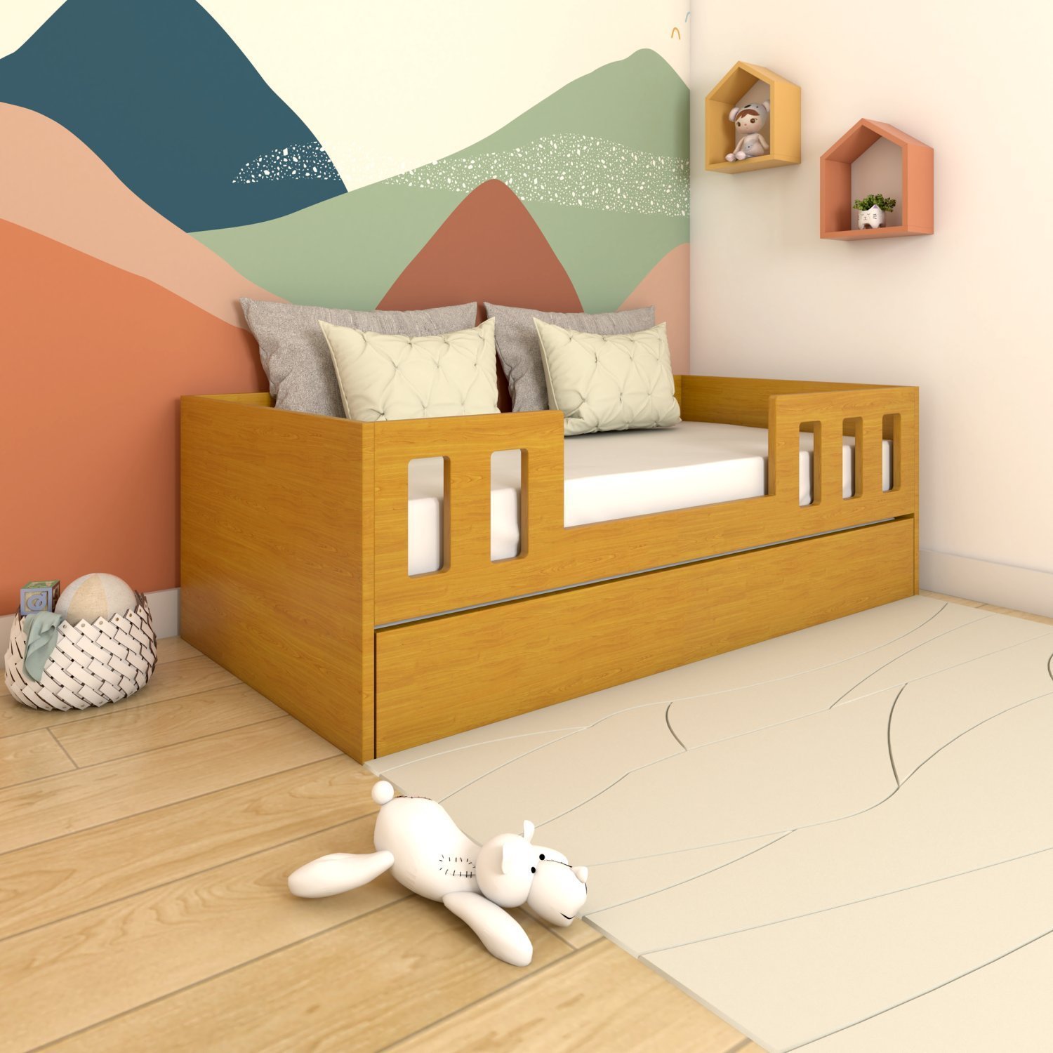 Bicama Infantil com Estrado Fixo Play | MadeiraMadeira