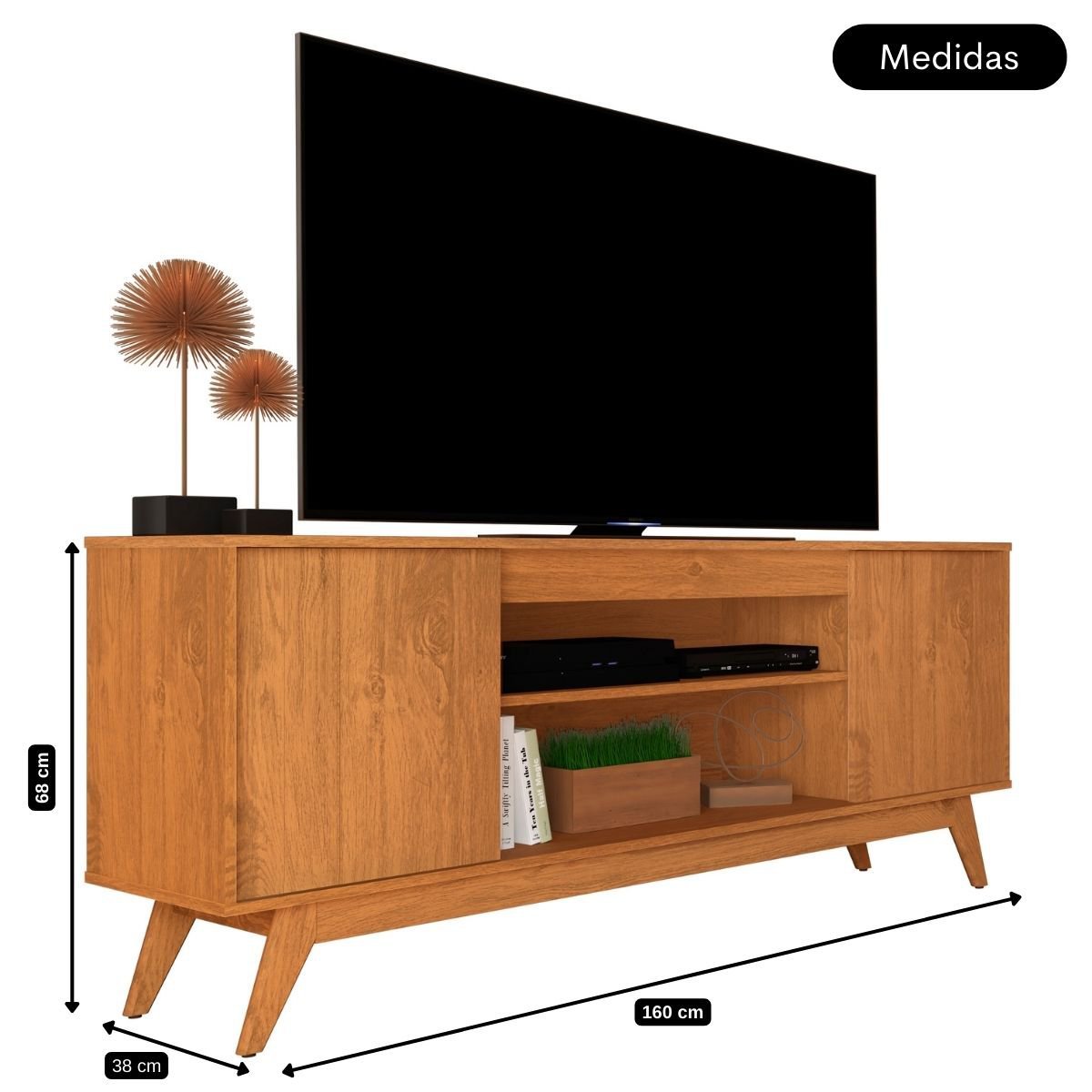 Rack para Sala Televisão até 55 Polegadas - Mod.2011:Nature ...