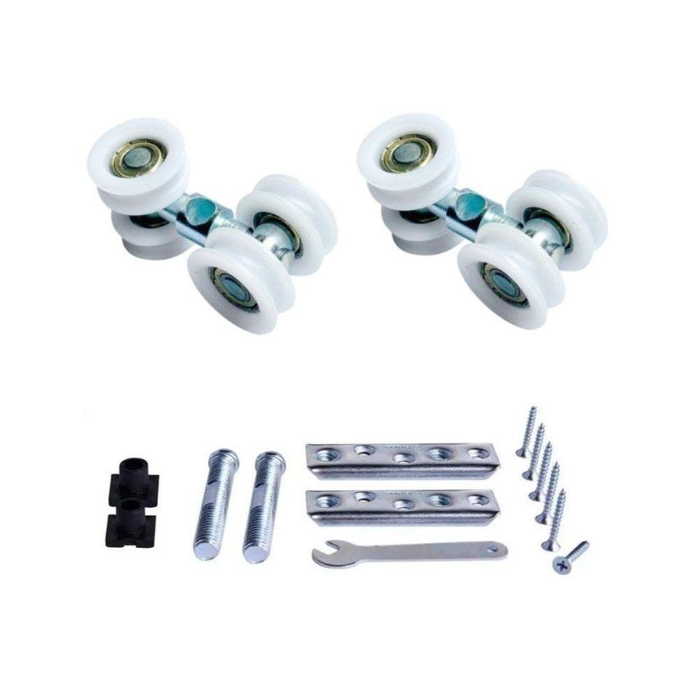 Roldana 4 Rodas Côncava Rolamento 28mm (2un) | MadeiraMadeira