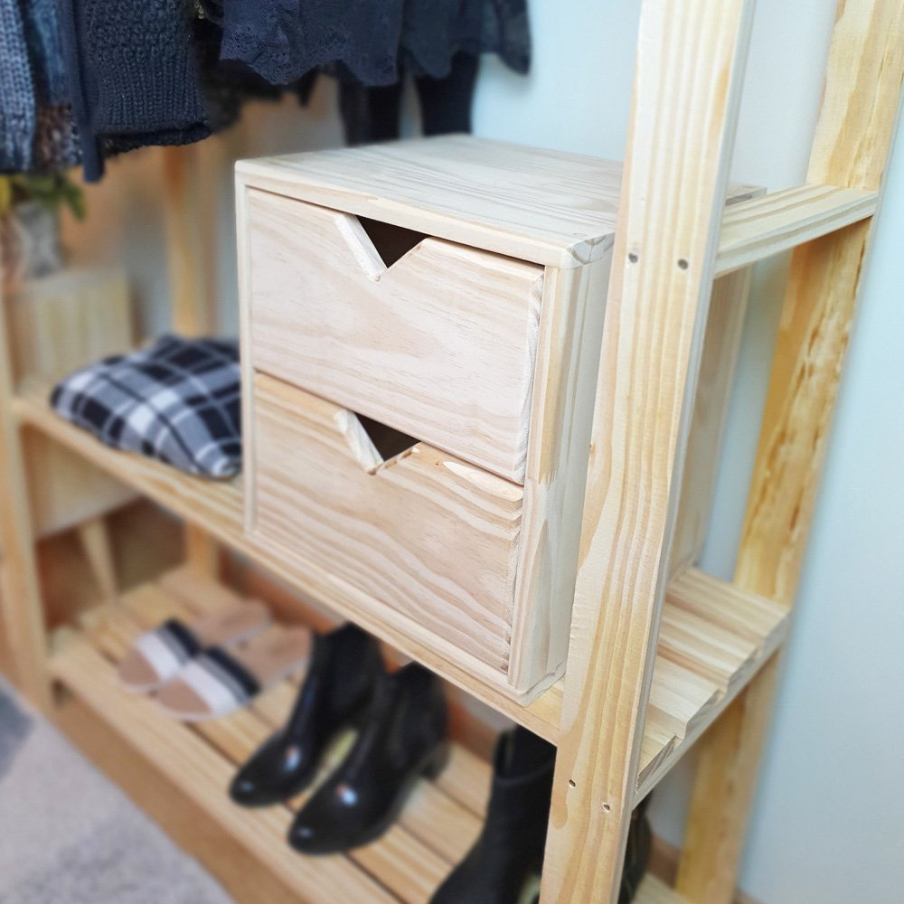 Nicho Gaveteiro 39AX36LX32P com 2Gav em Madeira de Pinus Cubomob Preto ...