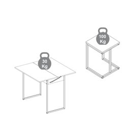 Conjunto Mesa Dobrável e 2 Banquetas | MadeiraMadeira