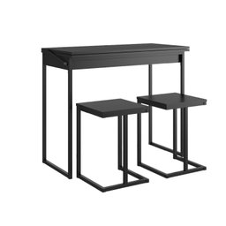 Conjunto Mesa Dobrável e 2 Banquetas | MadeiraMadeira