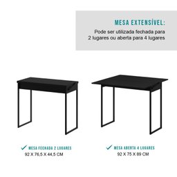 Conjunto Mesa Dobrável e 2 Banquetas | MadeiraMadeira