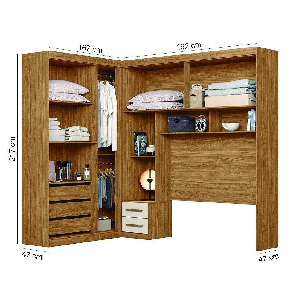 Quarto Modulado Completo Casal Veneza Freijó Off White Moval ...