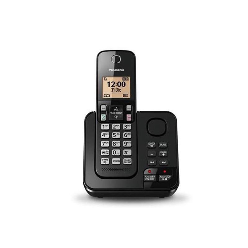 Telefone sem Fio Panasonic Kx-tgc360 Preto com Bloqueador de Chamadas e Identificador de ...