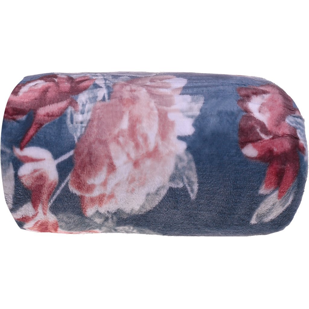 Manta Plush Casal Microfibra Toque Flannel 180x220cm Esmeralda Flores ...
