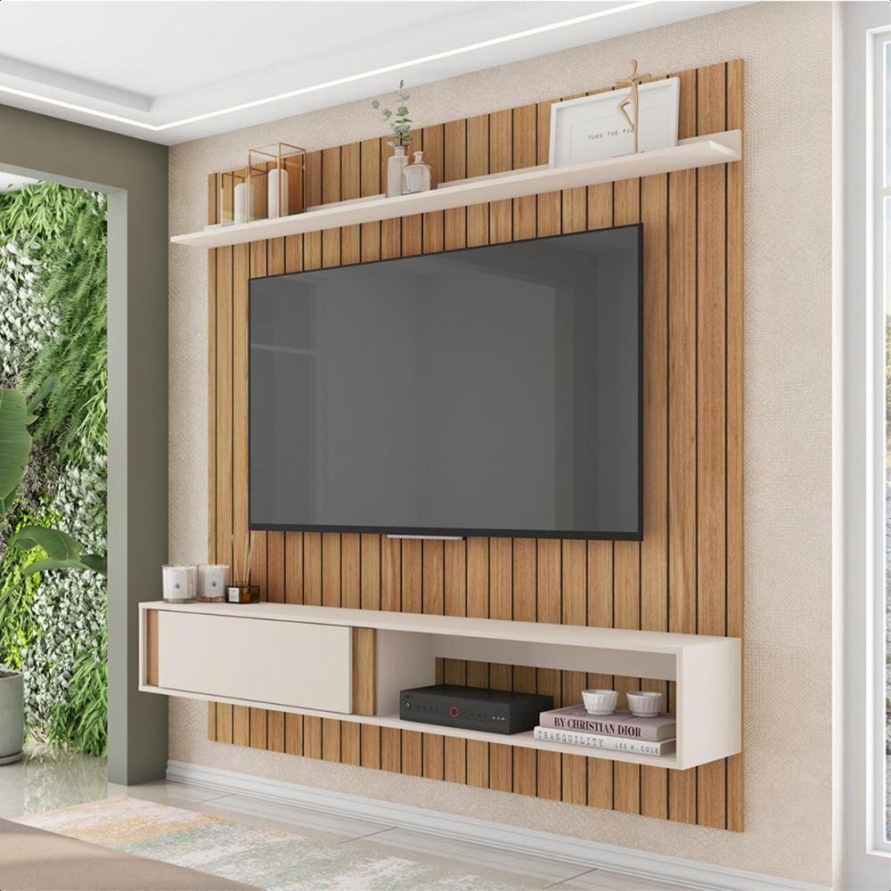 Painel Bancada para Tv até 65 Polegadas Marrom Sena Caemmun ...