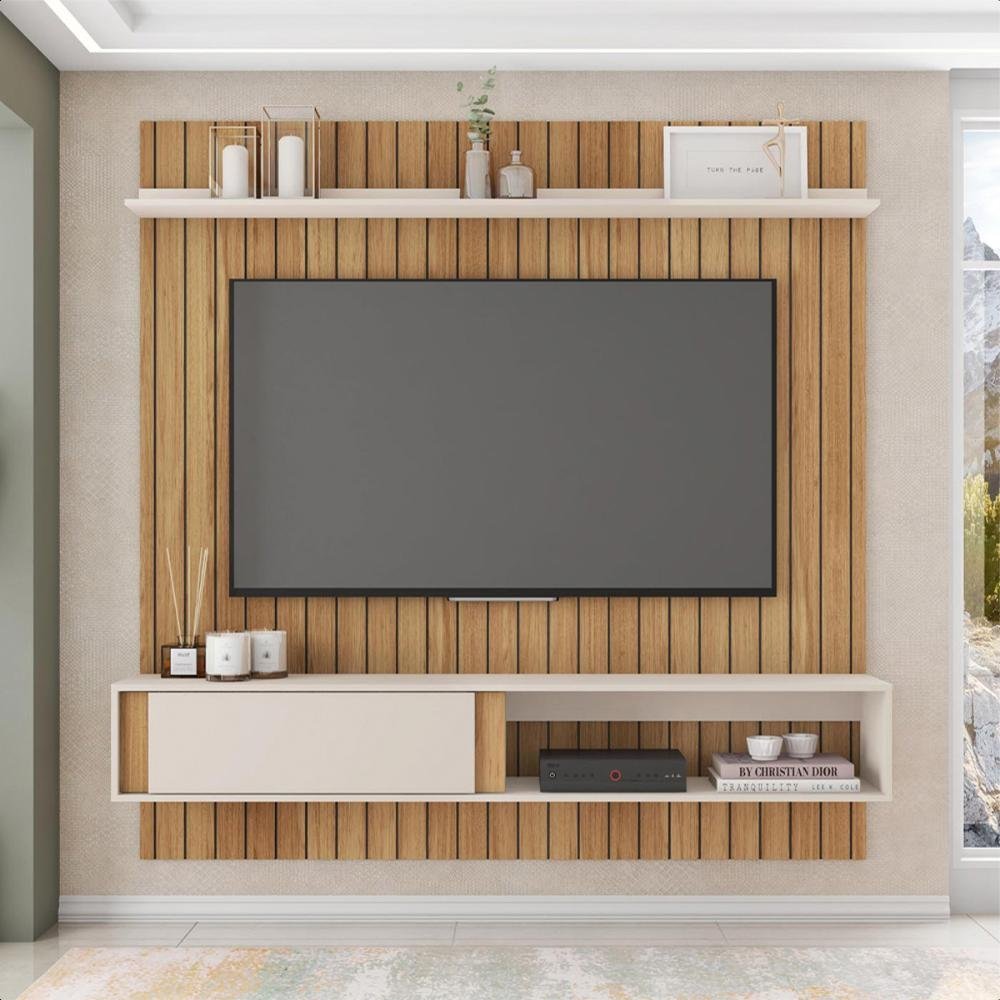 Painel Bancada para Tv até 65 Polegadas Marrom Sena Caemmun ...