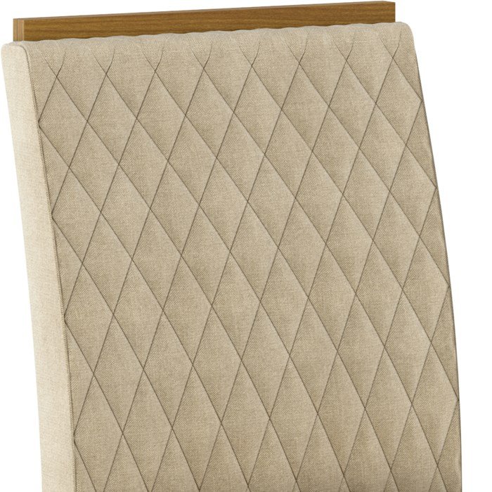 Kit 4 Cadeiras Estofadas SI03 Veludo Nature Linho Henn | MadeiraMadeira