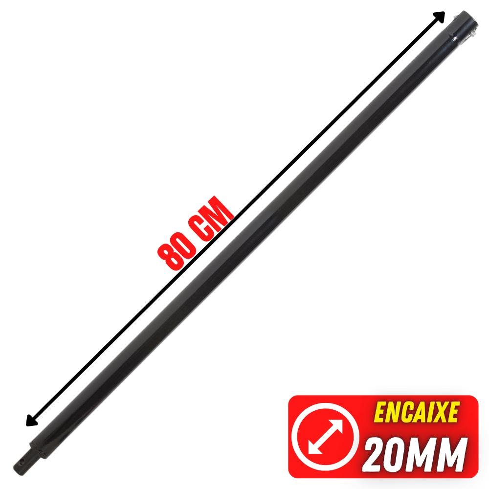 Haste Prolongadora em Ferro 80cm Para Perfuradores de Solo Com Diâmetro ...