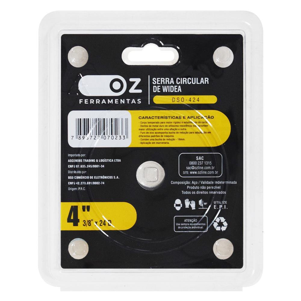 Disco de serra circular wid 4.3/8" ( 110mm ) x 24DD | MadeiraMadeira